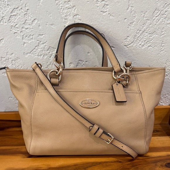 Coach | Bags | Coach Mini Ellis Elegant Tan Leather Tote Bag | Poshmark